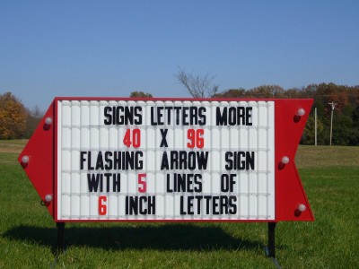 NEW FLASHING ARROW LIGHTED BUSINESS SIGN 279 6" LETTERS | eBay