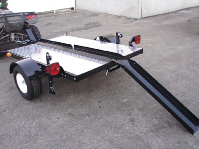 2 X MOTORCYCLE LOADING RAMP TRAILER RAIL DIRT BIKE KIT