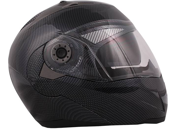 Carbon Fiber Modular Flip Up Dual-Visor Sun Shield Motorcycle Helmet Sz ...