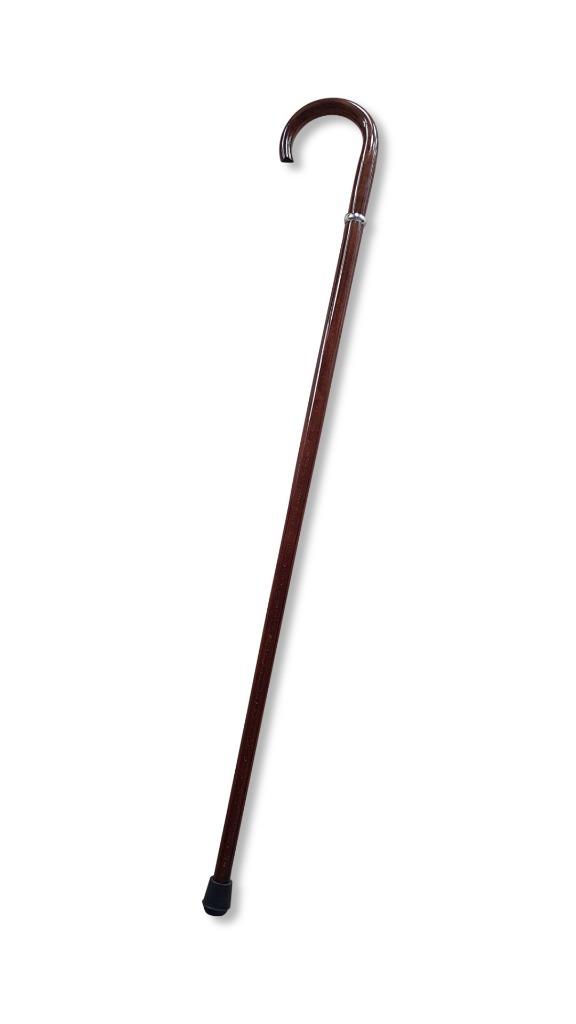 Curved Wooden Walking Stick Cane Classic Natural Wood SHINY Ø22mm (05B ...