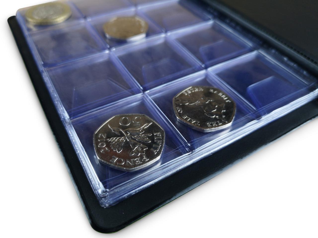 Coin Album SCHULZ 96 Collection Holder Folder Storage Book Case 50p £1 ...