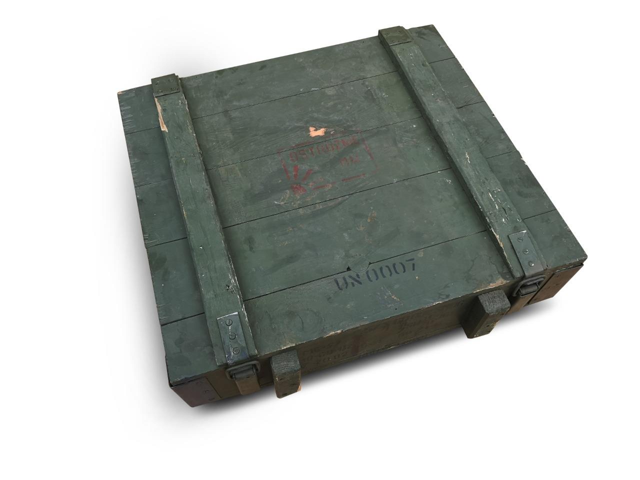 Army Box Ammo Military Storage Box Tool Handles Metal Clip Lock Hinged ...