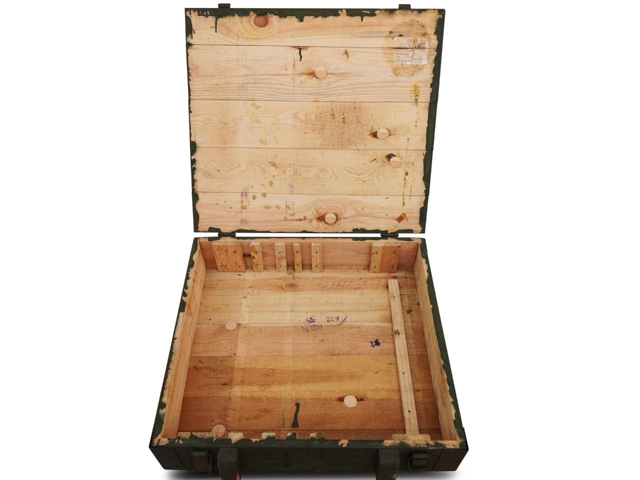 Army Box Ammo Military Storage Box Tool Handles Metal Clip Lock Hinged ...