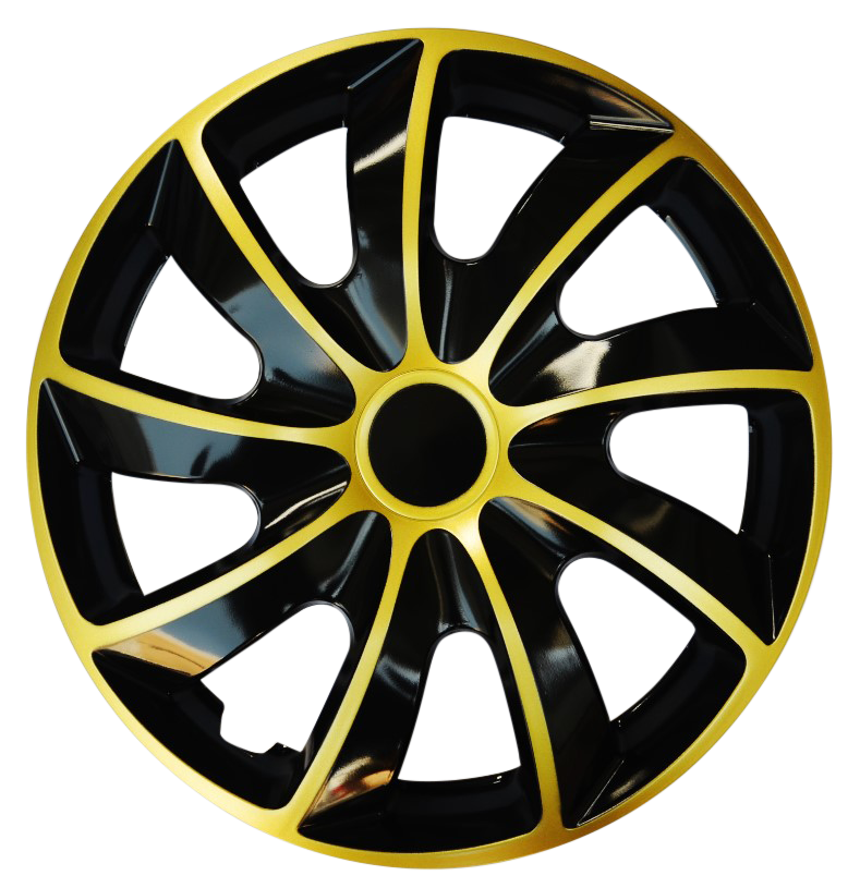 16 Inch Wheel Trim Set Gloss Black Set of 4 Univers Hub Caps Covers ...