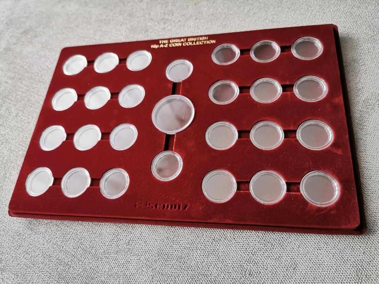 Coin Tray SCHULZ A-Z 10p Coins Collection Tray Case Display + Capsules ...