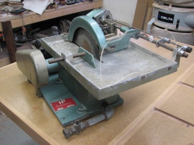 10" E2 Highland Park Lapidary Slab/Trim Rock and Gem saw w/ power feed ...
