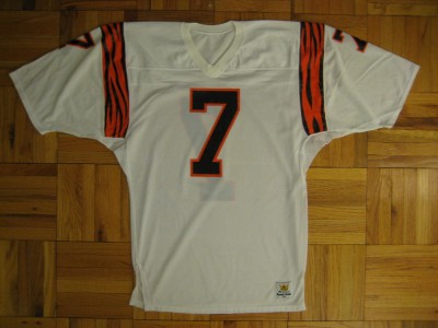1980s Authentic Bengals Boomer Esiason jersey Sand-Knit White PRO-Line | eBay