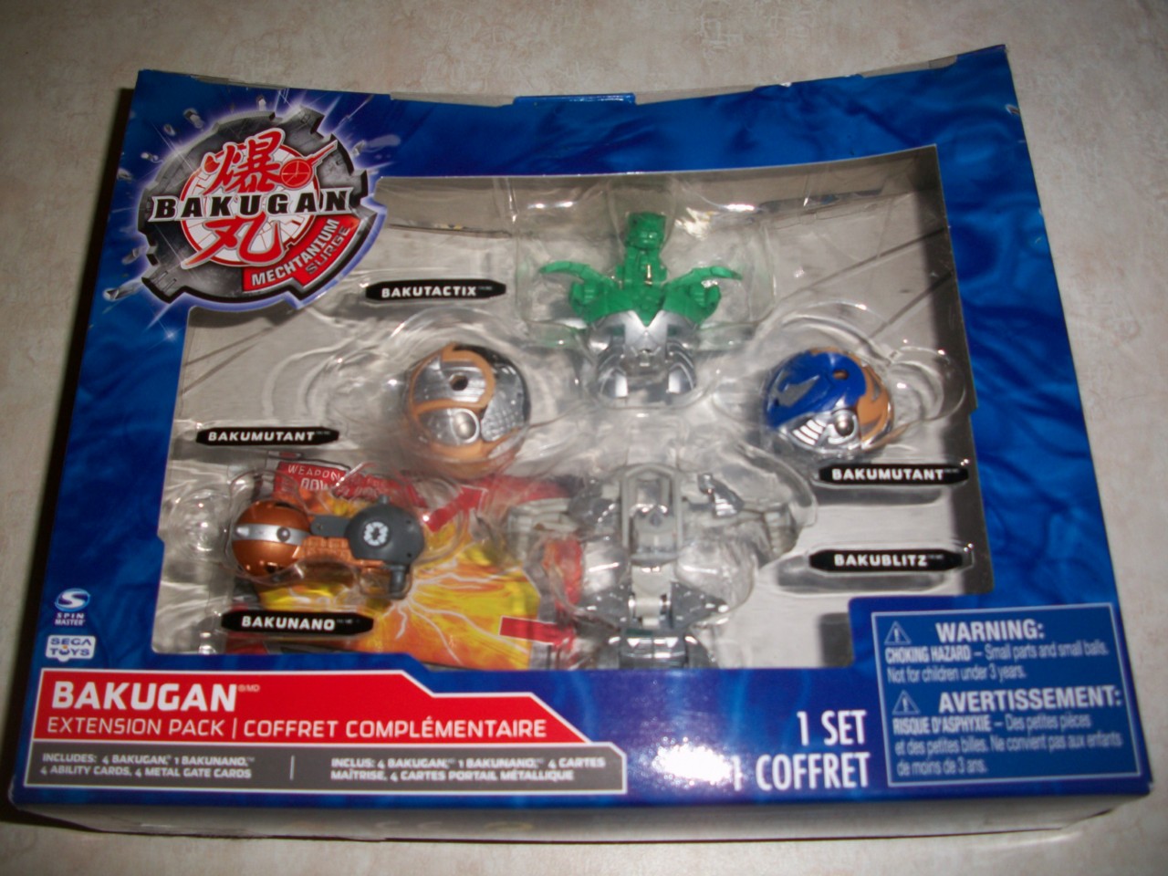 BAKUGAN, BAKUTIN, MECHTANIUM SURGE, DIECAST SET + EXTENSION PACK, SEGA ...