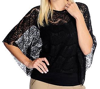 NEW The Countess Collection 3/4 Sleeved Lace Top w/ Knit Layering Tank ...