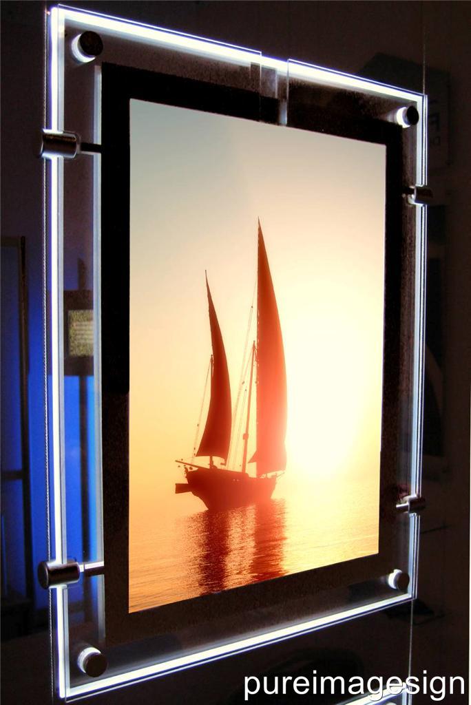 LED Window Light Pocket Panel Estate Agent Display A4 Single Side ...