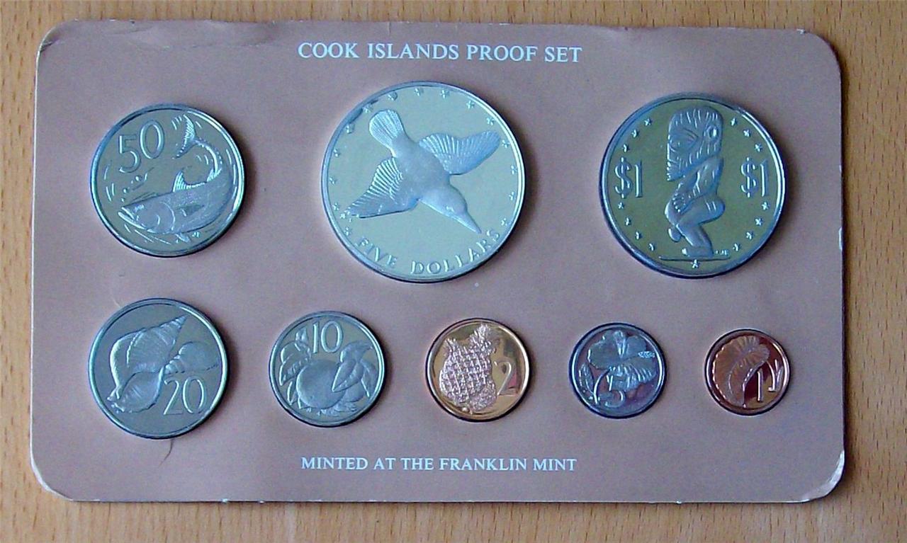 COOK ISLANDS 1976 PROOF COIN SET-FRANKLIN MINT- 8 COINS- CERTIFICATE | eBay