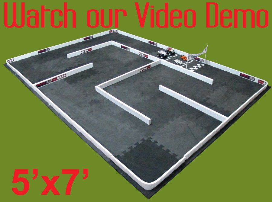 5' x 7' (152cm x 213cm) Racetrack Set Racing Track w/ 4 PCS 1:63 RC ...