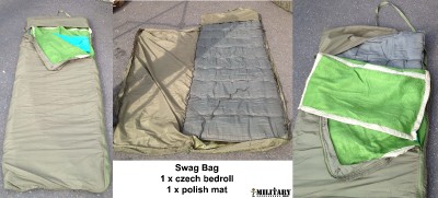 SWAG BAG Czech army bed roll sleeping bag & Polish Mat surplus british ...