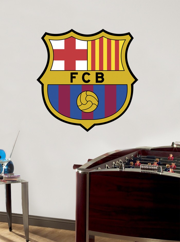 FCB BARCA BARCELONA Removable HUGE Decal WALL STICKER Football Sports ...