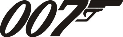 JAMES BOND 007 silhouette Decal Removable Logo WALL STICKER Home Decor ...