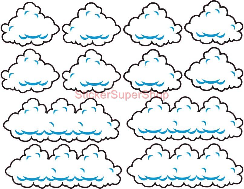 Super Mario Bros Clouds Set Decal Removable Wall Sticker Home Decor Art ...