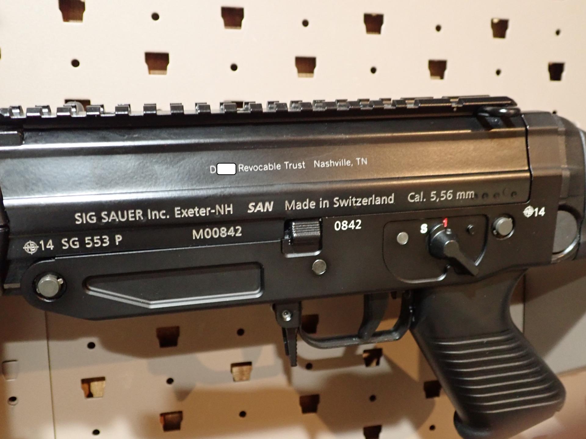 NOW WITH PICS! NEW UNFIRED - Swiss SAN Sig 553 - Registered SBR - AR15.COM