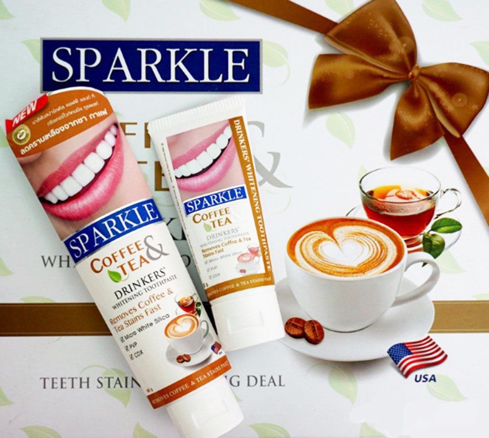 50g. Sparkle Whitening Toothpaste Remove Coffee and Tea Stains Fast For ...