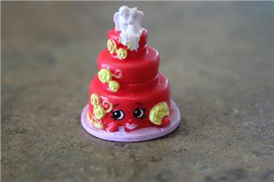 New Shopkins Season 3 Wendy Wedding Cake Bakery Rare 3-017 Red Shopkin ...