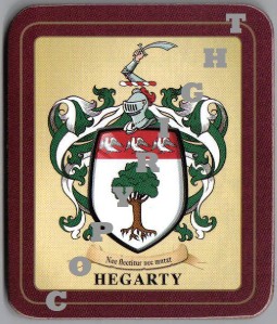 HEGARTY Heraldic Family Coat of Arms Coasters Set of 2 | eBay