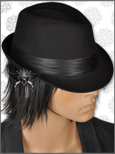 AM196 Black Gothic EMO Men's Fashion Fedora Hat Cap | eBay