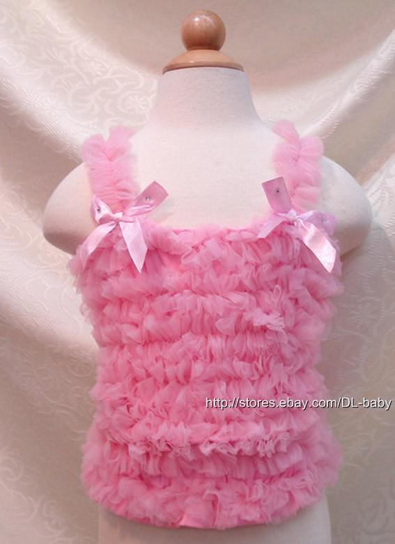 baby toddler Child kids chiffron fluffy tube petti top ruffled tutu ...