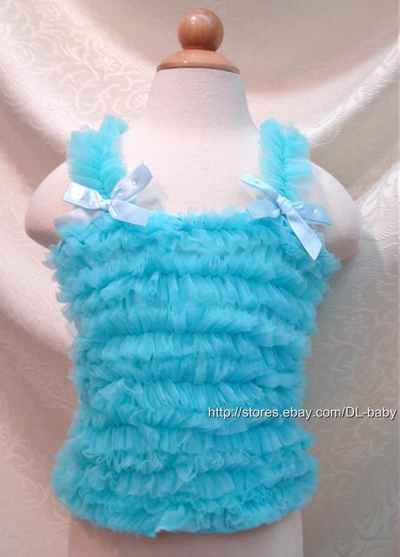baby toddler Child kids chiffron fluffy tube petti top ruffled tutu ...