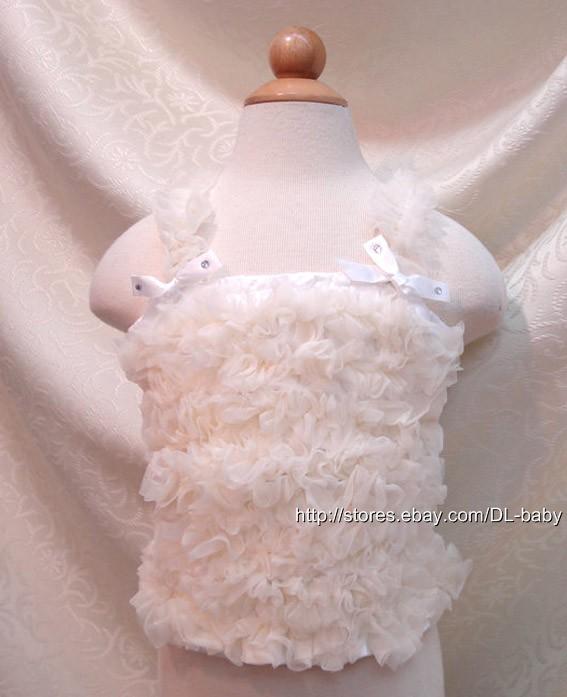 baby toddler Child kids chiffron fluffy tube petti top ruffled tutu ...