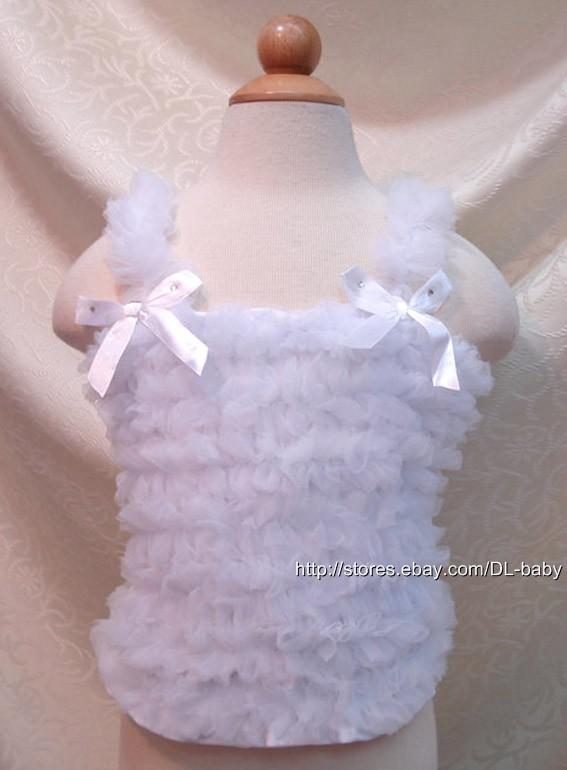 baby toddler Child kids chiffron fluffy tube petti top ruffled tutu ...