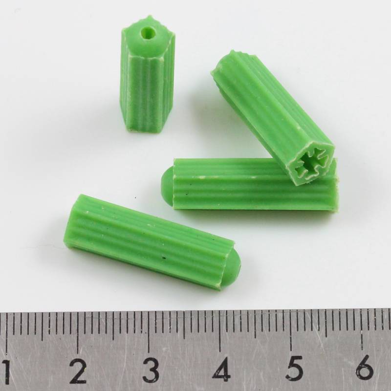 100 GREEN 6mm RAWL PLUGS DRILL PACK WALL INSERT GRIPS PLASTIC FITTINGS ...
