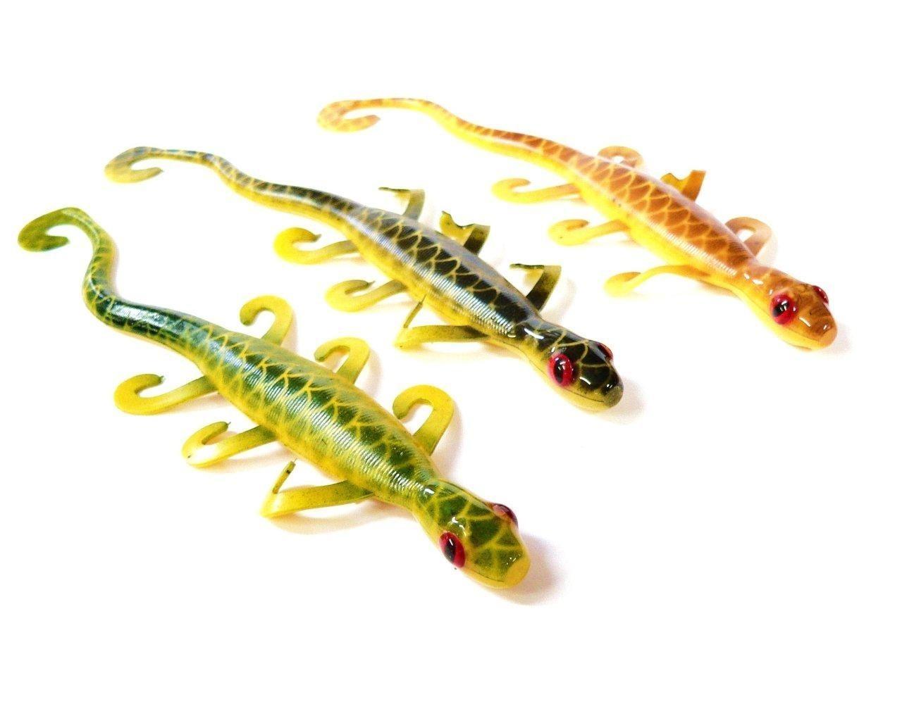 BOGS SICKLE BACK DRAGON LIZARDS 7 INCH BASS BAIT PIKE LURE REALISTIC ...