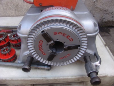 RIDGID 400 PIPE THREADER THREADING MACHINE 1/2 - 2" 12R DIE SET REAMER ...