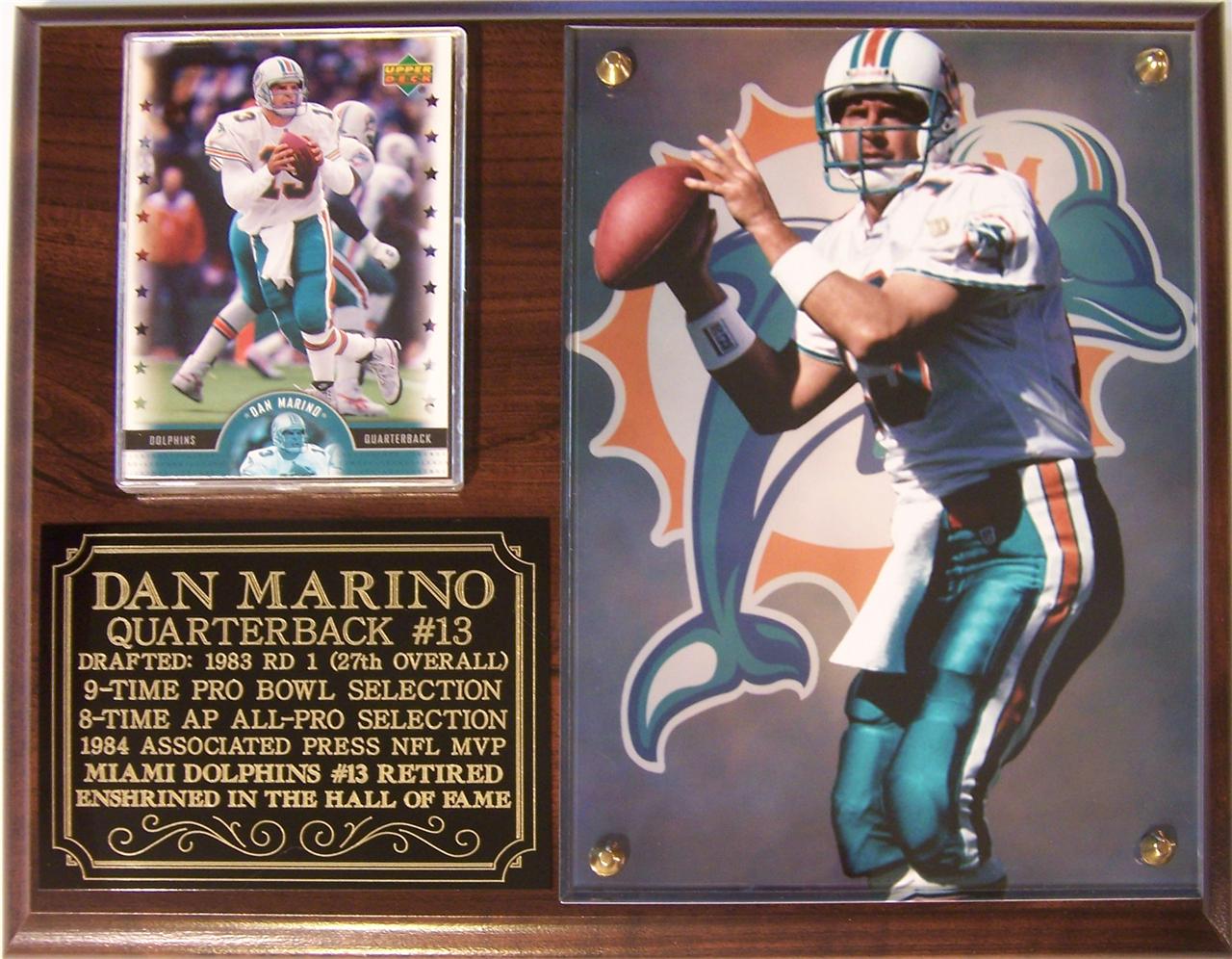 Dan Marino #13 Miami Dolphins Legend NFL Pro Football Hall of Fame ...