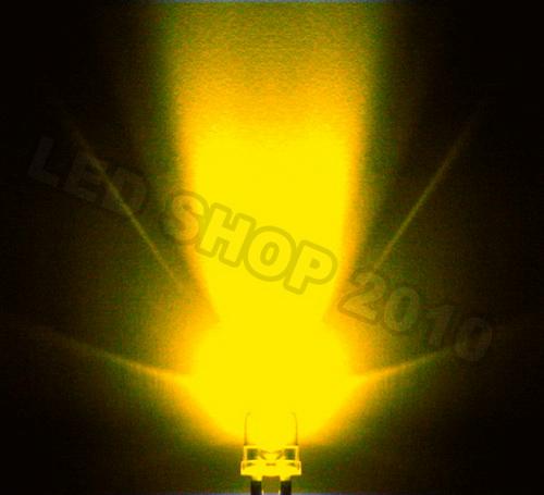 10pcs 0.5W 10mm Yellow LED Lamp Light 100MA 23KMCD | eBay