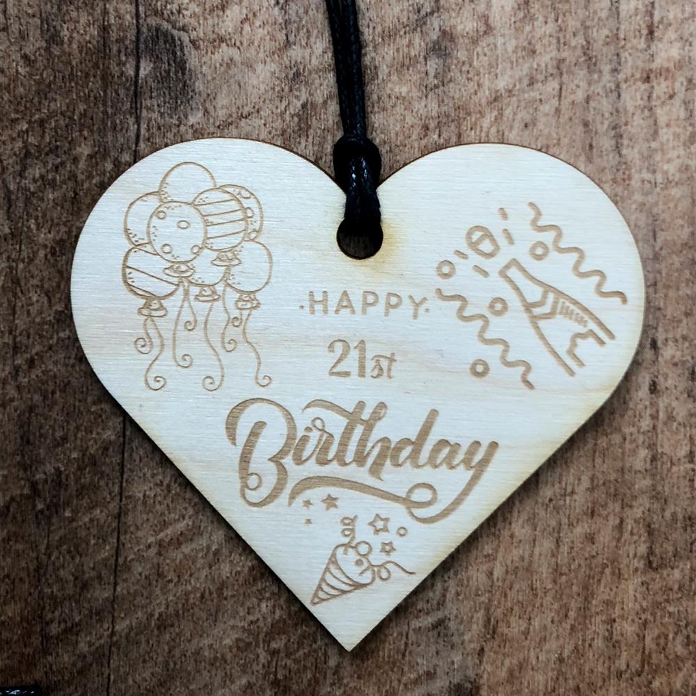 21st Birthday Wooden Hanging Heart Wedding Plaque Gift LPA3-10 ...