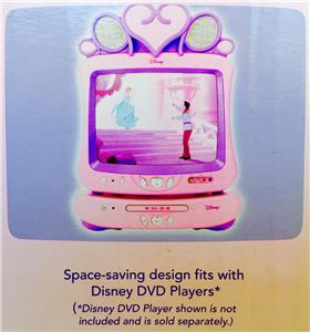 Pink Disney Princess Television TV 13" Color & Matching DVD Player w ...