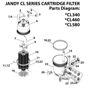 Jandy CL & CV Series Pool Filter Top Manifold R0357600 | eBay