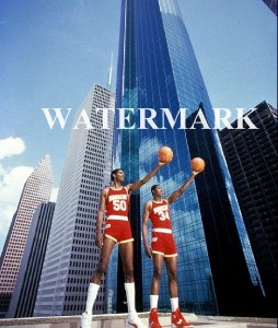 Hakeem Olajuwon & Ralph Sampson Twin Towers 8x10 Color Photo Houston ...