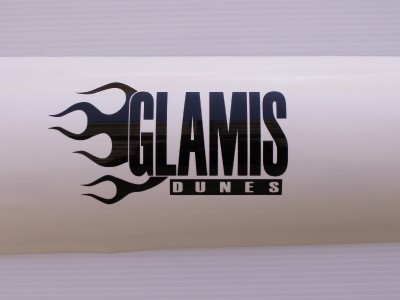 Glamis Dunes Die Cut Sticker 6" x 3-3/8" G-1 Lt Flame | eBay