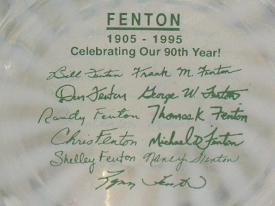 Family Signed Fenton Art Glass 90th Anniversary Opalescent Basket | eBay