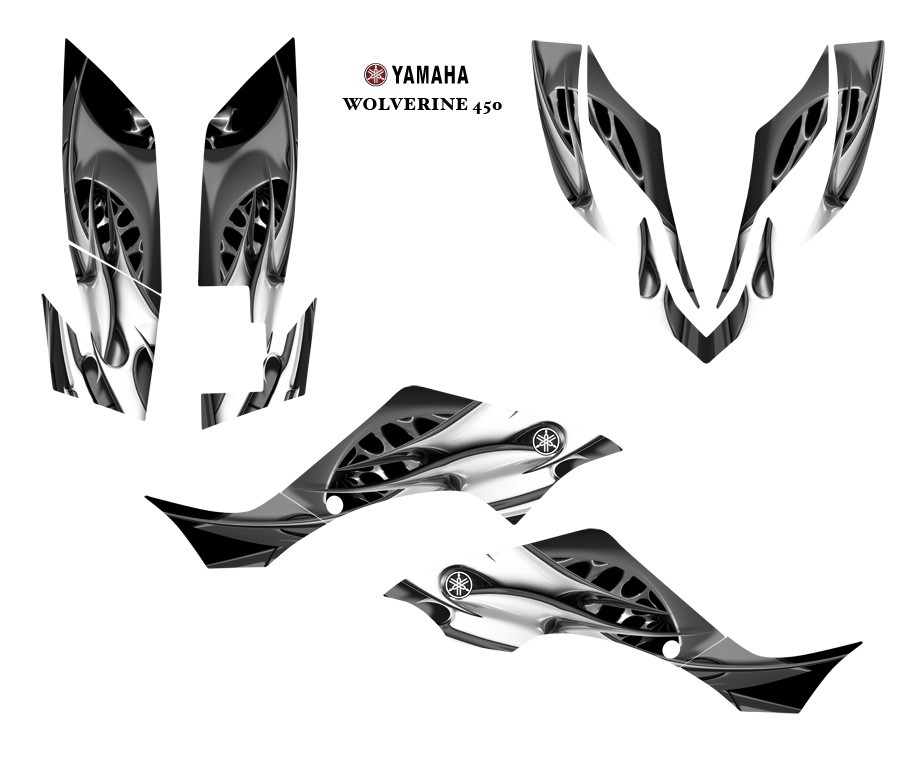 YAMAHA Wolverine 450 ATV Graphic Decal Sticker Kit #4444METAL | eBay