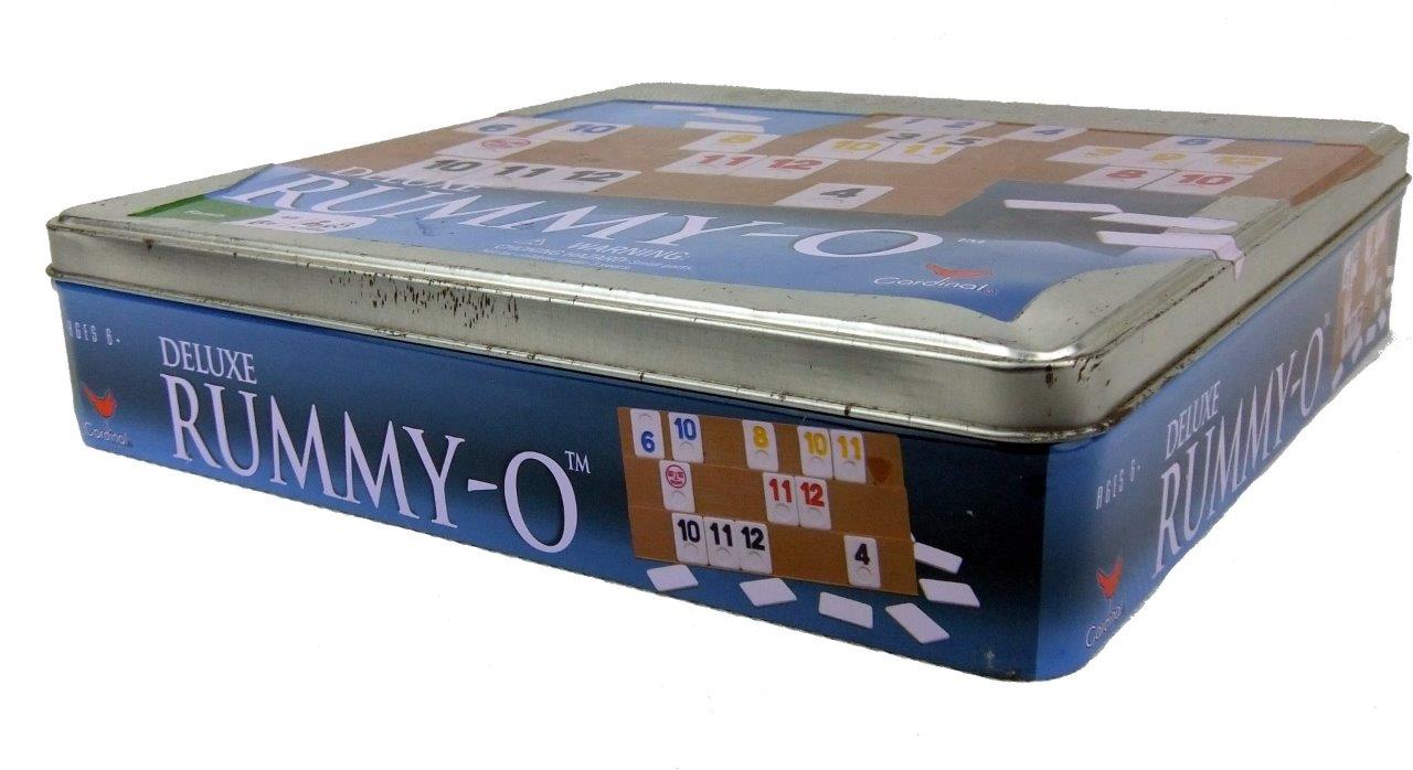 DELUXE RUMMY O CLASSIC TILE GAME VINTAGE TIN BOX SET BY CARDINAL ...