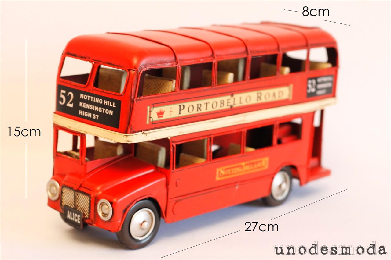 Large LONDON BUS Red MODEL Diecast Tin Toy gift present home decor gift ...