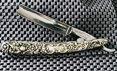 Rare Antique Straight Razor.Sterling SIlver.Shave Ready