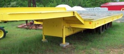 34 Ft Miller Lowboy 25 Ton Tilt Top Trailer With Brand New Hardwood Oak ...