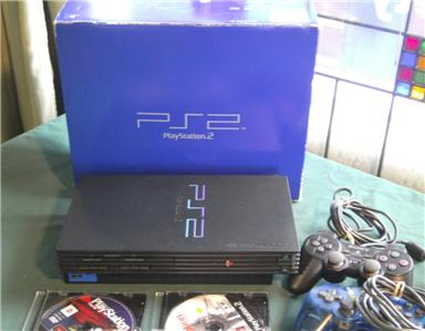 Sony PlayStation 2 Original Box PS2 Spongebob Video Game System Bundle ...