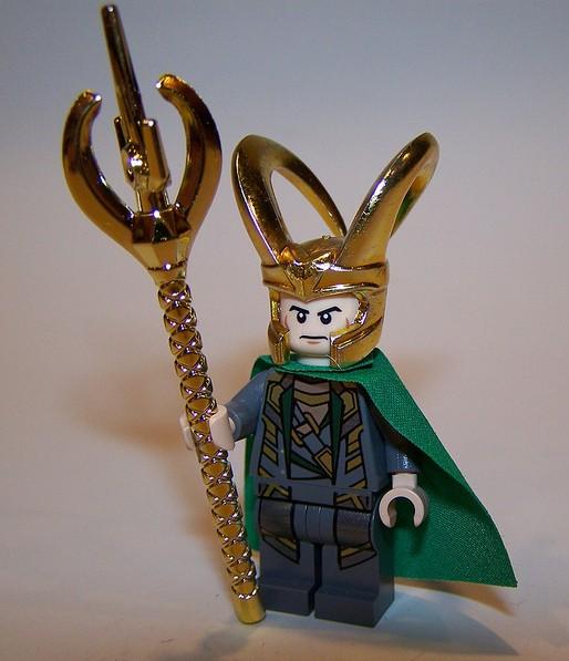 Lego Minifig- Marvel Avengers Loki CHROME -Custom Minifigure-Free ...