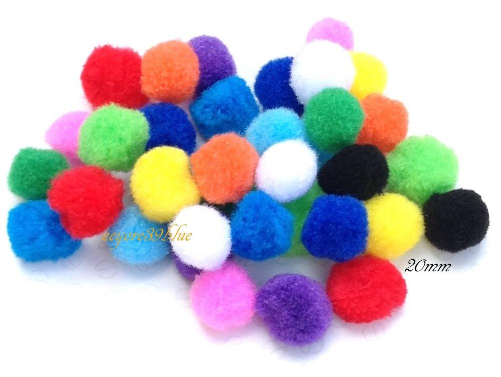 POM POMS Mini Halloween Craft Various Mix Colours & Sizes 6mm, 8mm ...