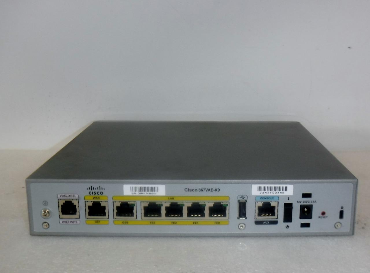 Cisco 860 Series CISCO867VAE-K9 Integrated Services Router 882658436697 ...