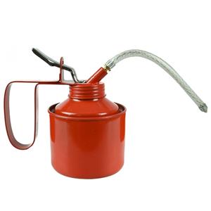 1/2, 3/4, 1 Pint Sized Metal Red Oil Can Hand Held Trigger Action Spout ...
